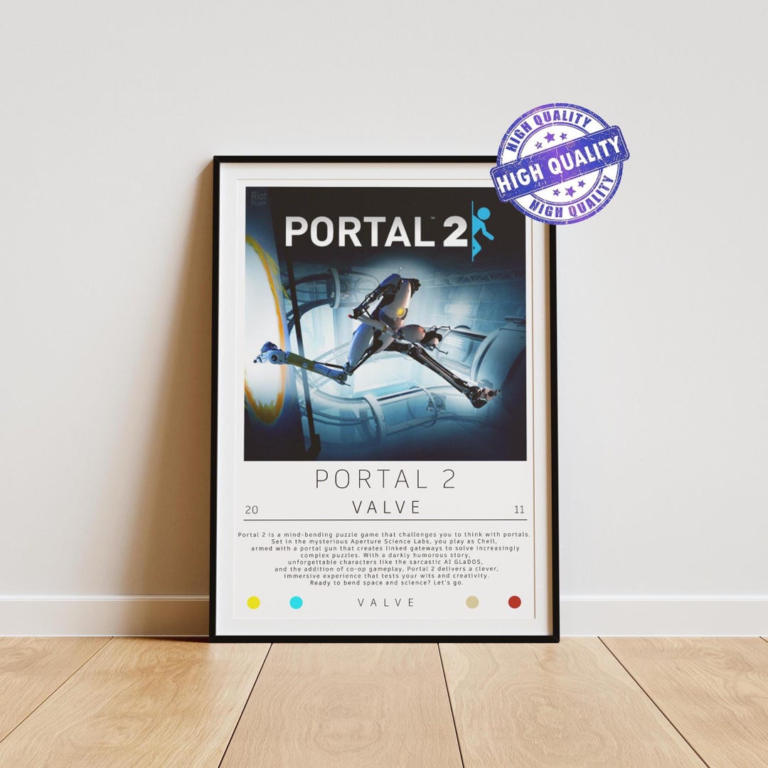 Portal 2 Poster | Gaming Poster | Video Game Prints | Wall Decor ...