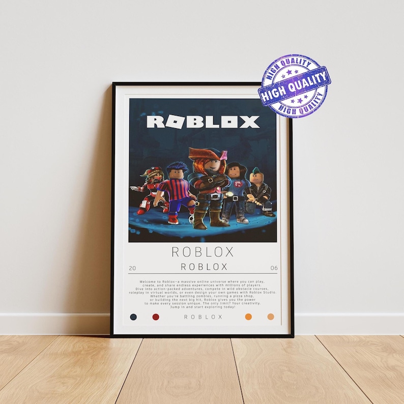 Roblox Poster | Gaming Poster | Video Game Prints | Wall Decor Posters ...