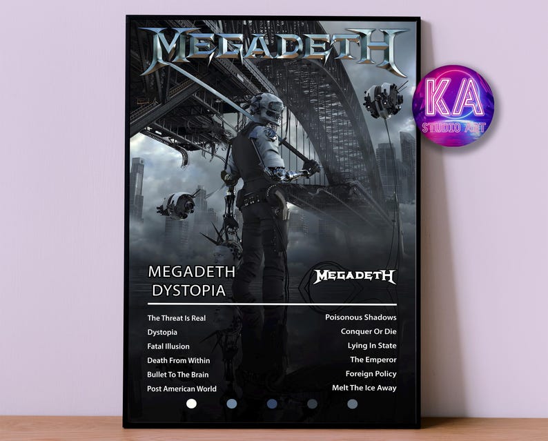 Megadeth Poster | Dystopia Poster | Album Poster Prints | Wall Decor ...