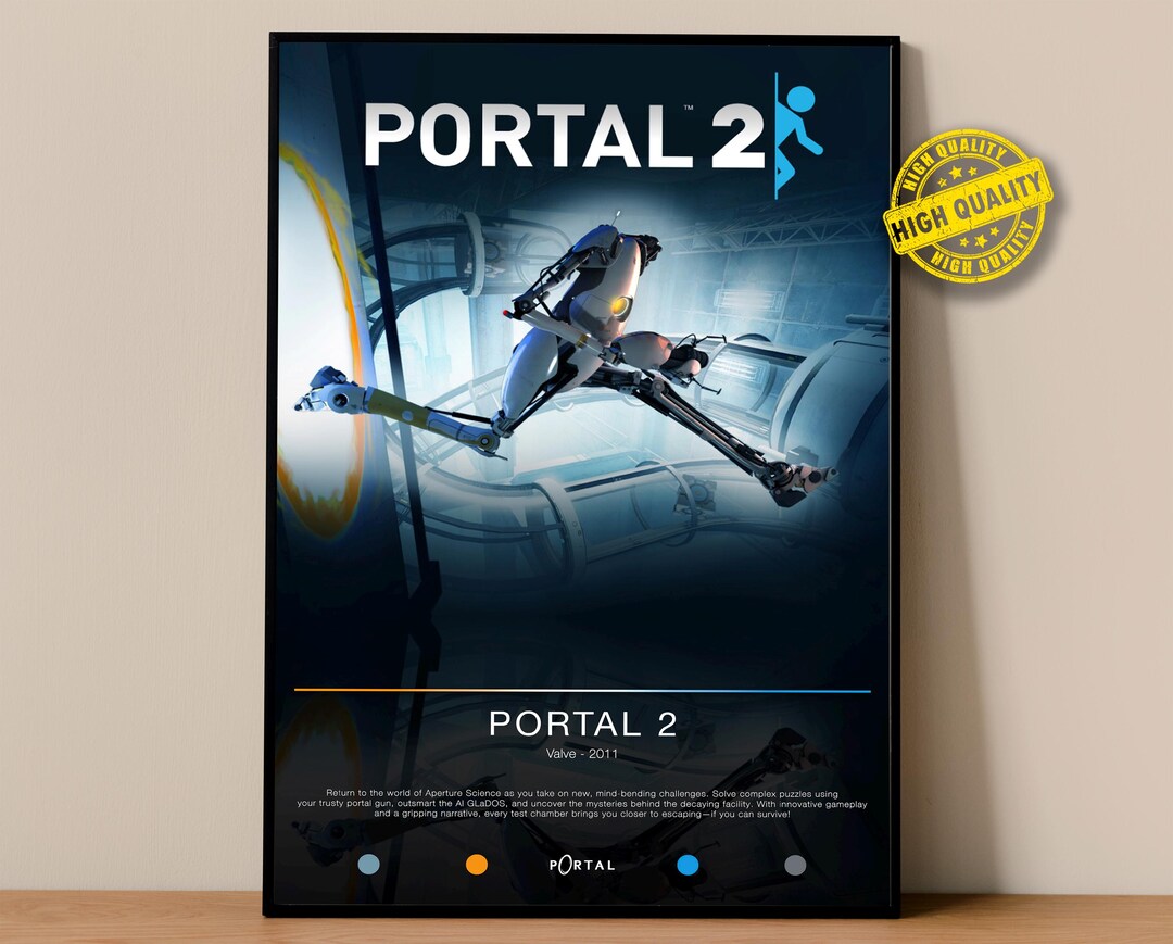 Portal 2 Poster | Gaming Poster | Video Game Prints | Wall Decor ...