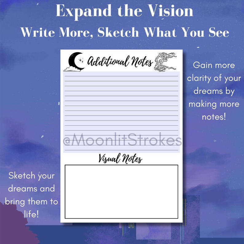 Printable Tracker Dream Tracker Sleep Tracker Dream Log Journal Page A5 ...