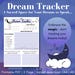 Printable Tracker Dream Tracker Sleep Tracker Dream Log Journal Page A5 ...