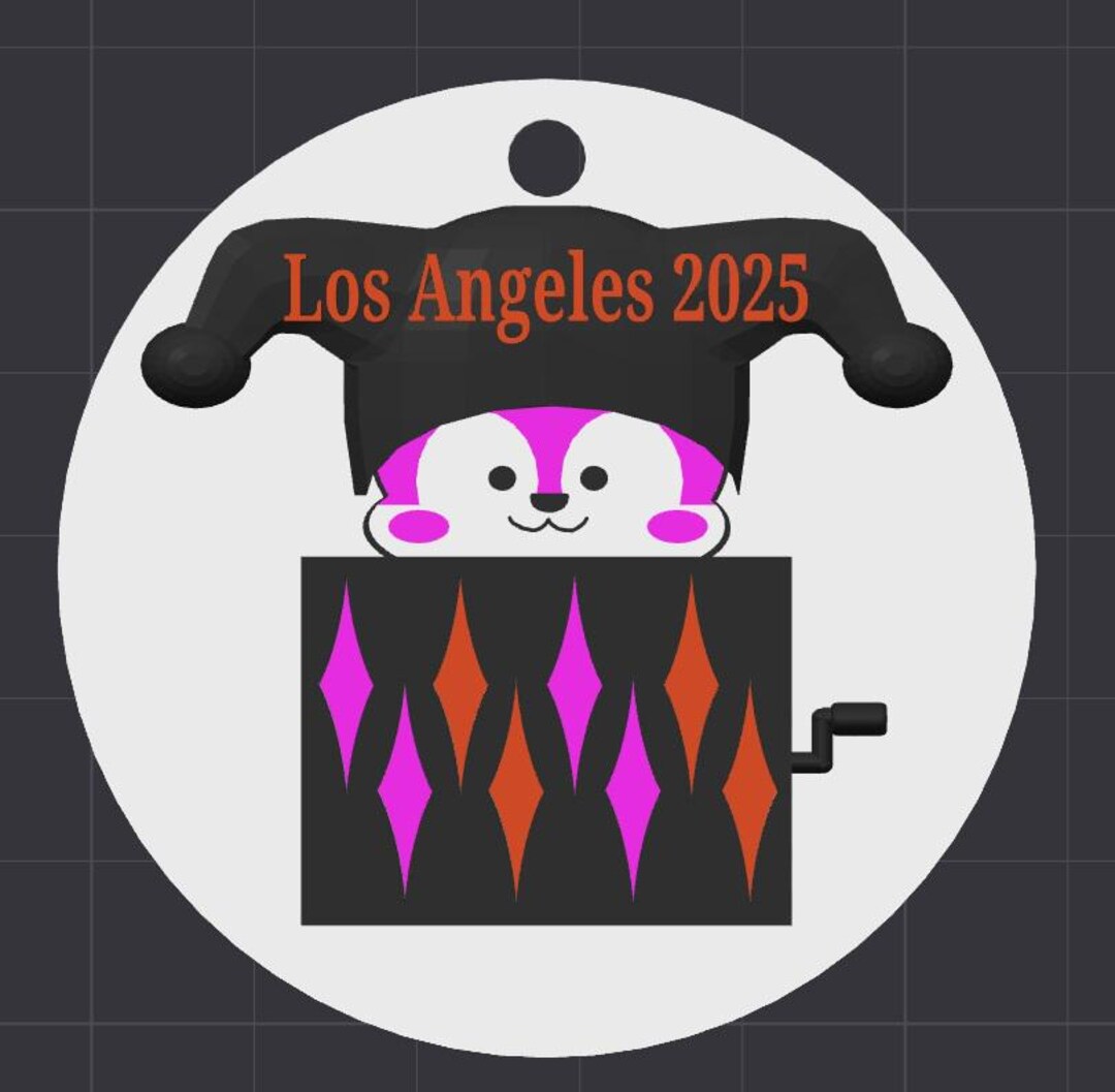 BT21 Los Angeles Mang Keychain STL | Jack-in-the-box Jester Hat | K-pop ...