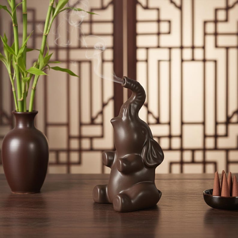Handmade Ceramic Elephant Incense:versatile for Both Palo Santo Sticks ...