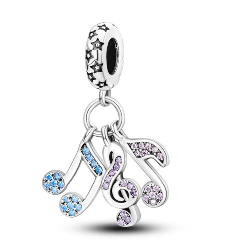 Pandora Treble Clef and Two Music Notes Charm - S925 Sterling Silver - Etsy