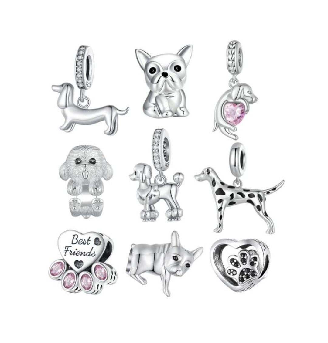 Pandora Dog Charms 925 Sterling Silver Bracelet Charms Fits Pandora ...