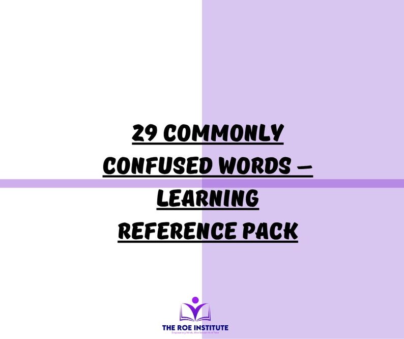 Commonly Confused Words Reference Pack – Printable Grammar Tool for ...