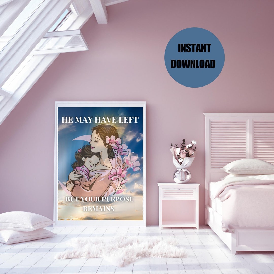 Feminine Motivation, Inspirational Poster for Single Mums,empowering ...
