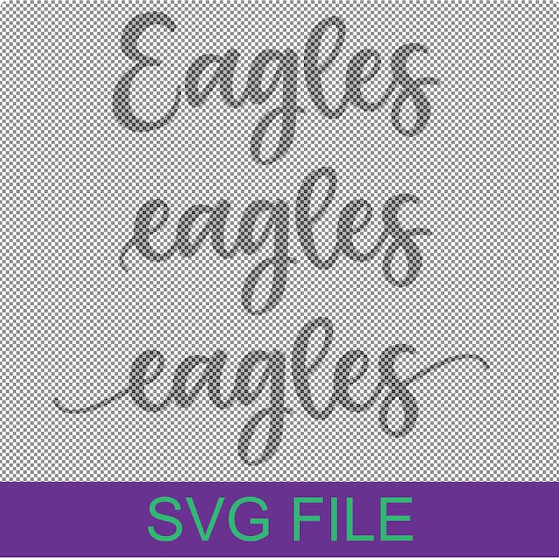 Eagles Handwritten Script School Mascot SVG Digital File ONLY - Etsy