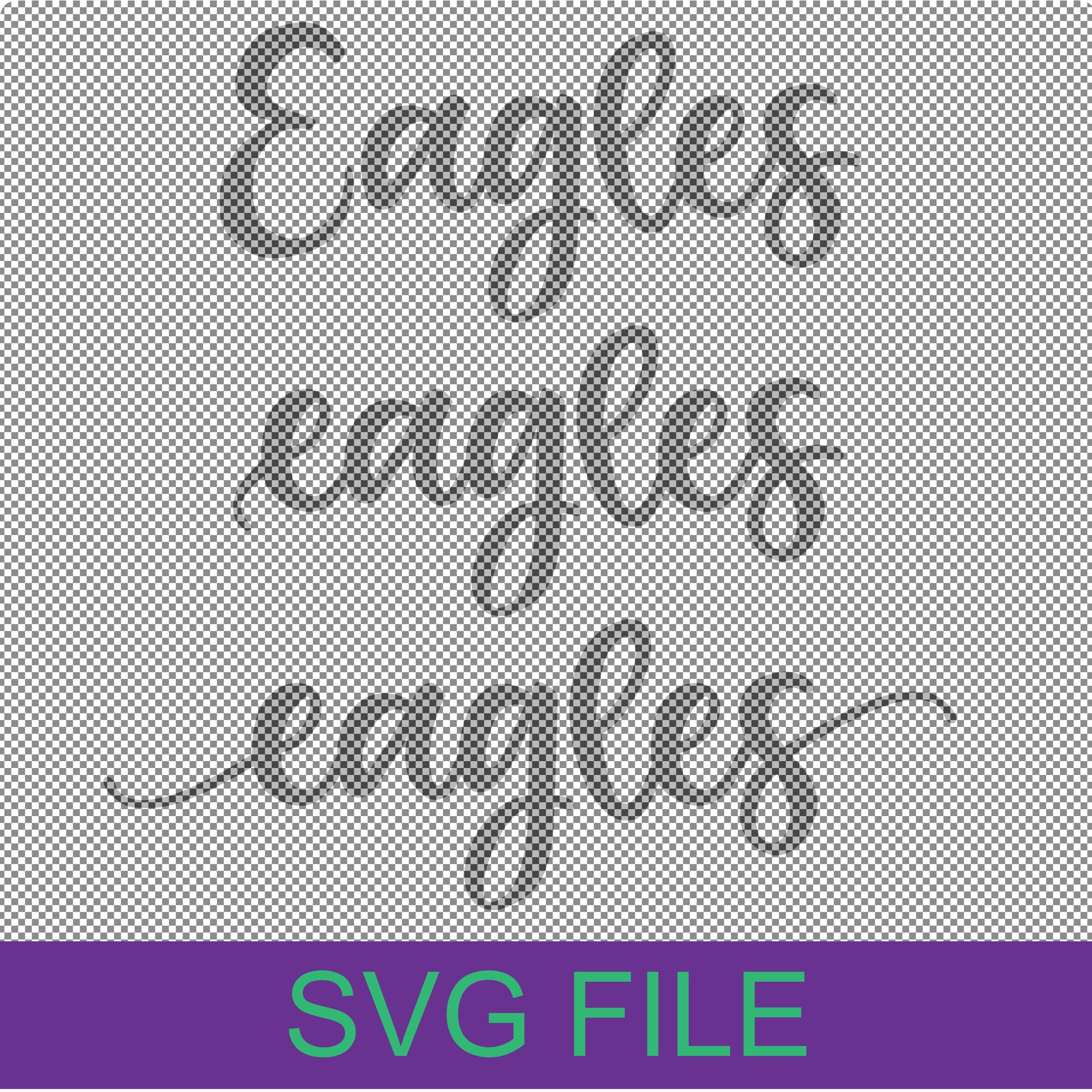Eagles Handwritten Script School Mascot SVG Digital File ONLY Not a ...