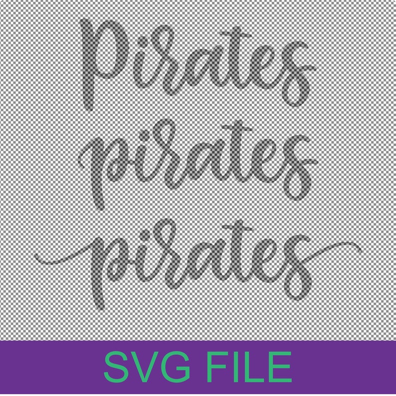 Pirates Handwritten Script School Mascot SVG Digital File ONLY - Not a ...