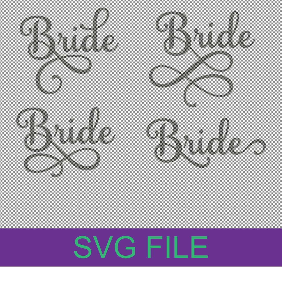 Bride Script Font SVG Digital Cut File - Etsy