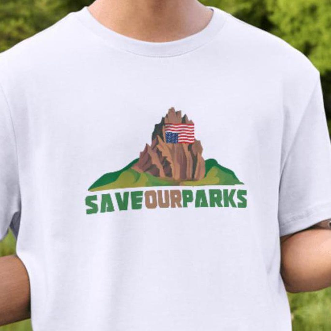 Upside Down Flag Save Our Parks Unisex Cotton Tee - Support Park ...