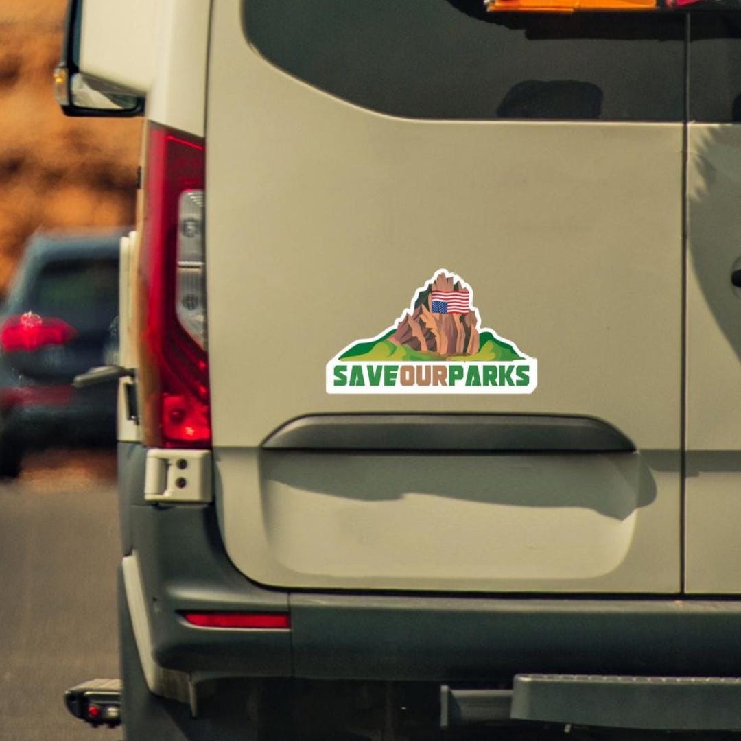 Support Park Ranger Magnet - Upside Down Flag Magnet, Save Our Parks ...