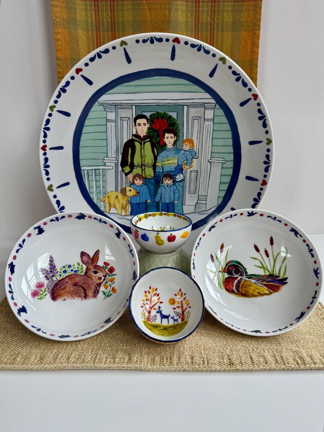 Custom Hand-painted Porcelain Dishware - Etsy