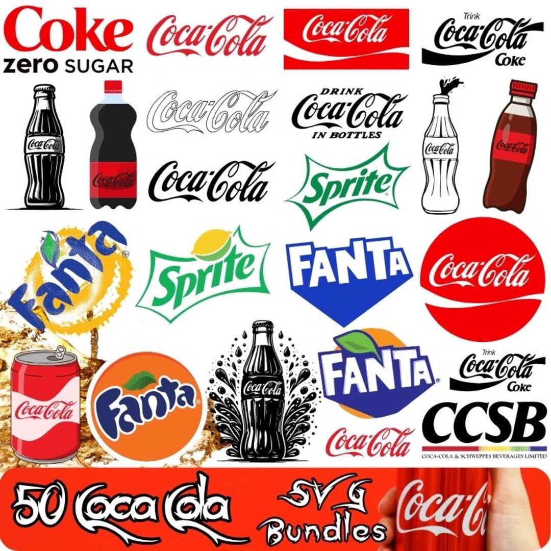 Coca-cola Logo PNG, SVG, DXF Cricut, Drinks Logo Svg Bundle, Diet Coke ...