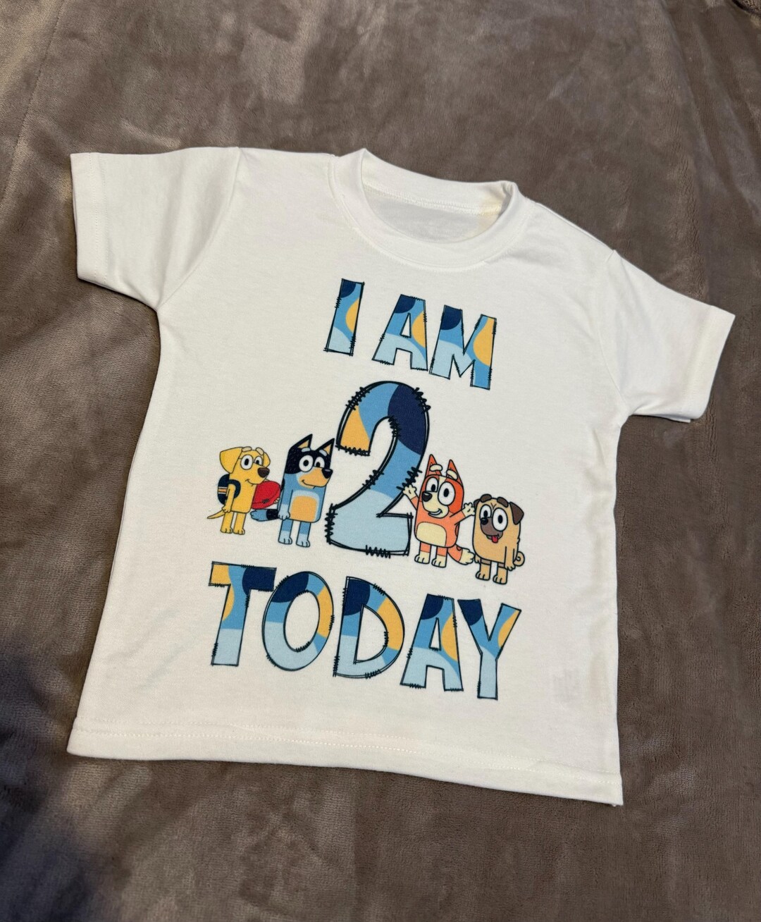Bluey Personalised Birthday Top, Bluey Inspired Top, Boys & Girls Bluey ...