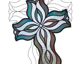 Stained Glass Cross Celtic Pattern Digital Download JPG - Etsy