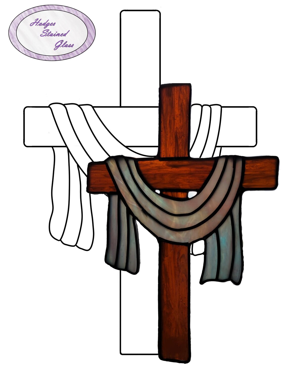 Stained Glass Cross Pattern Digital Download JPG - Etsy