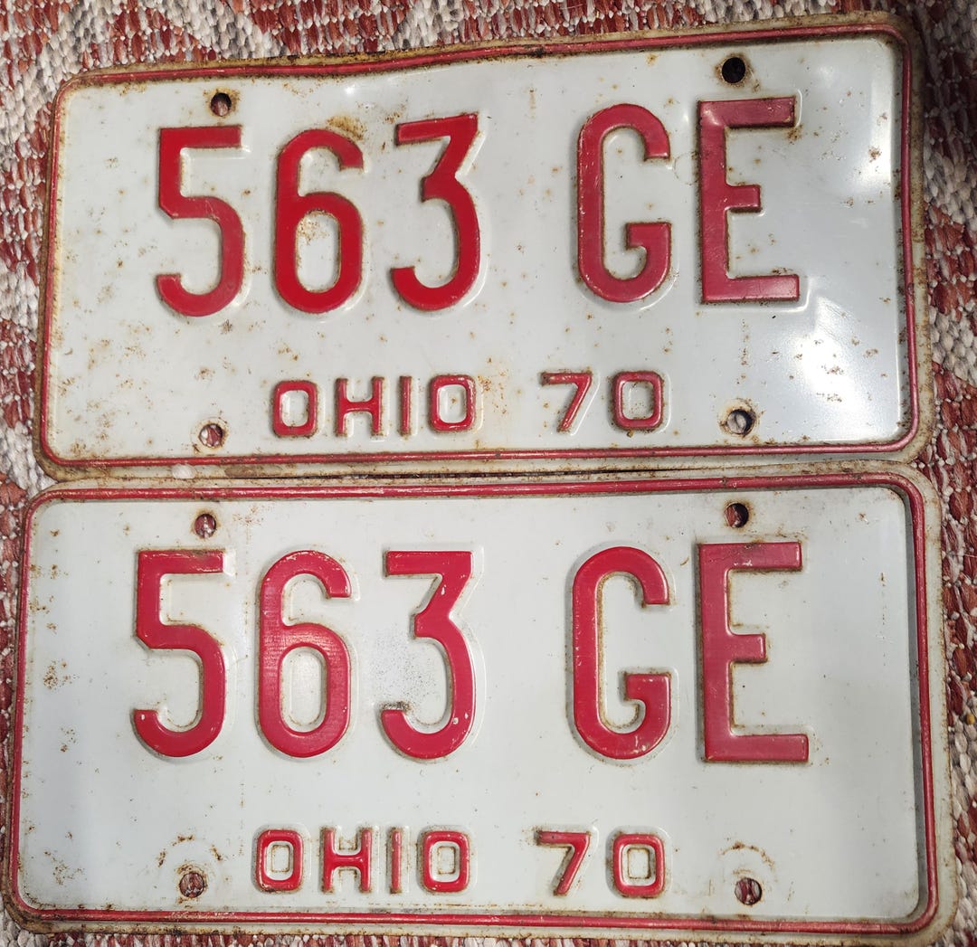 Ohio 1970 License Plate Pair - Etsy