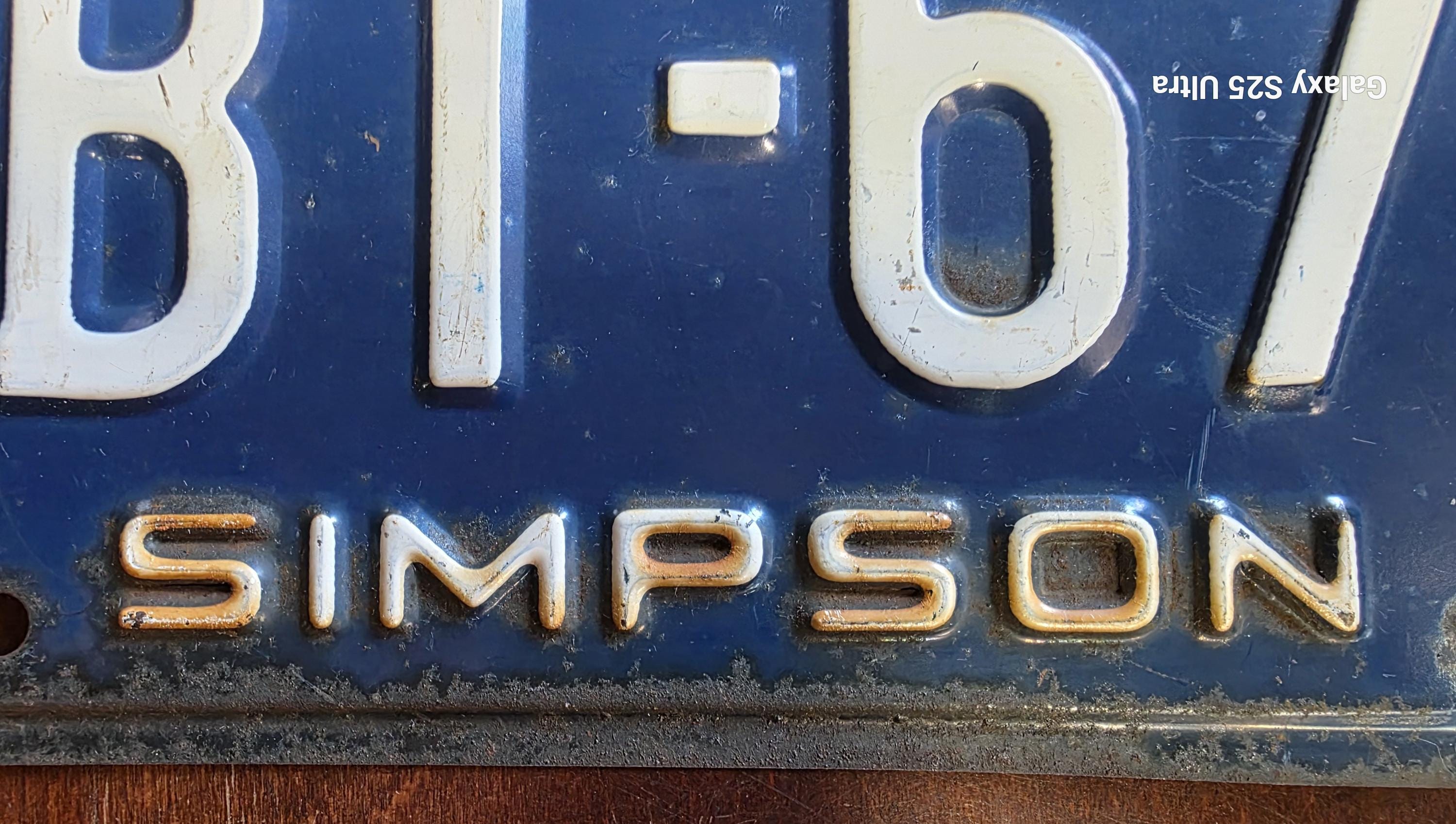 1988 Kentucky License Plate ( SIMPSON) - Etsy