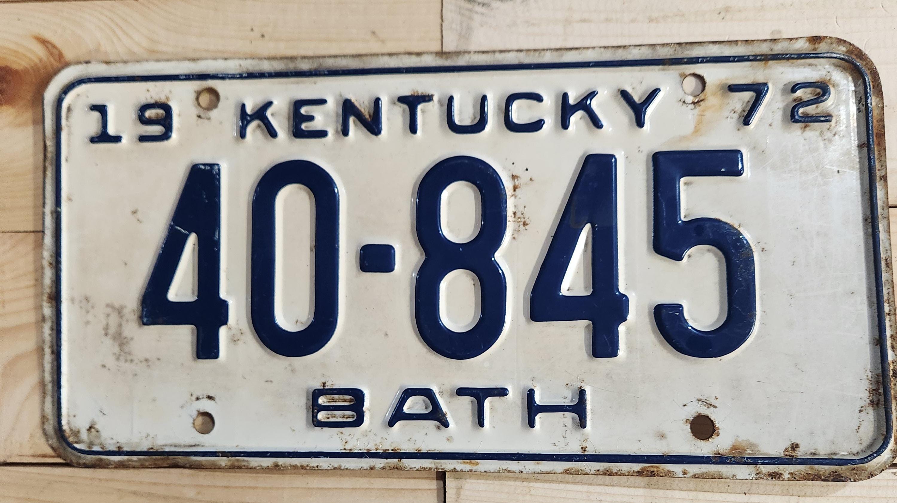 1972 Vintage Kentucky License Plates Your Choice - Etsy