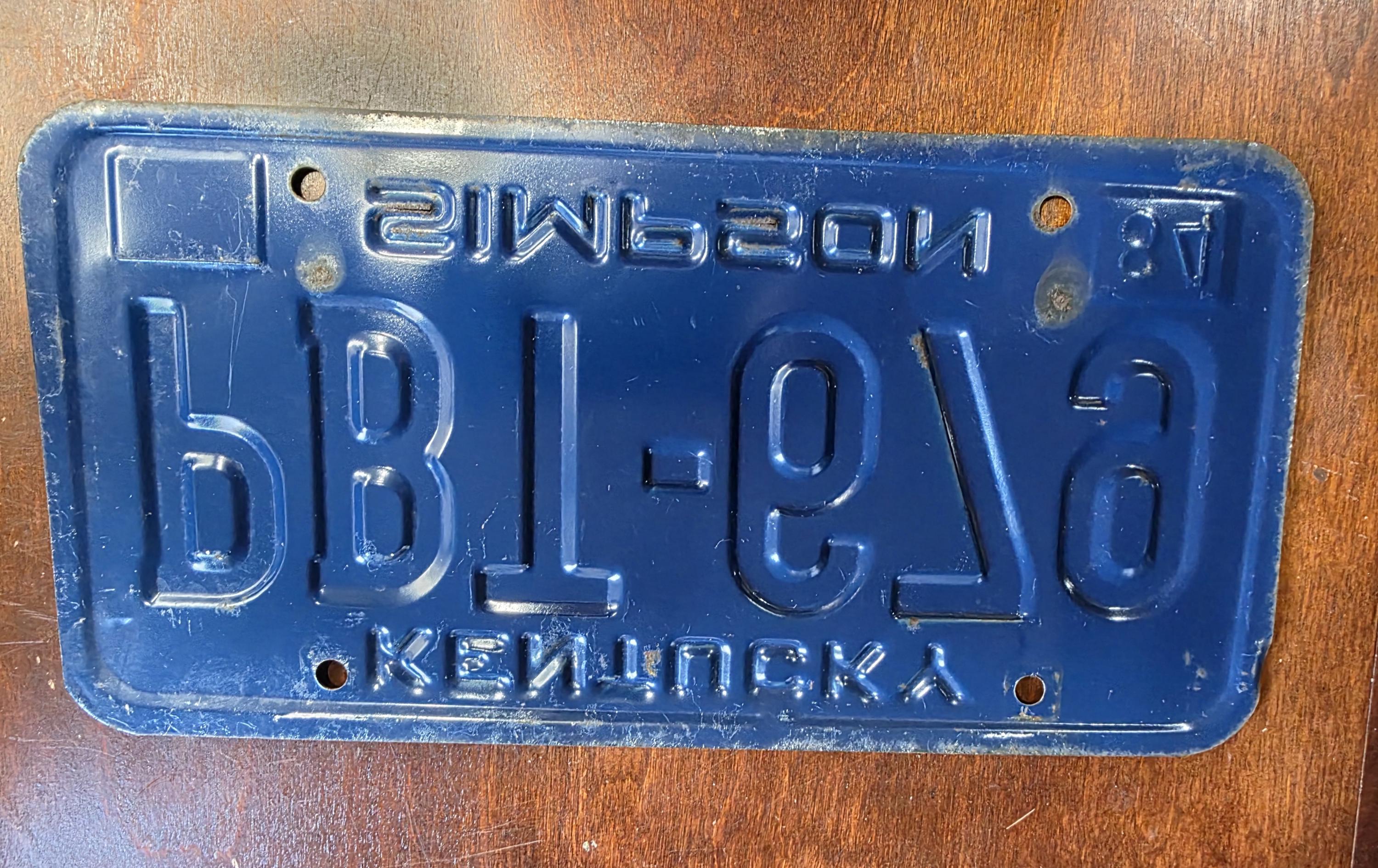 1988 Kentucky License Plate ( SIMPSON) - Etsy