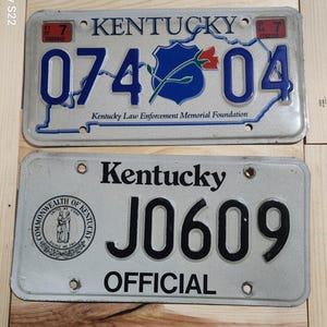 Kentucky Official License Plates - Etsy