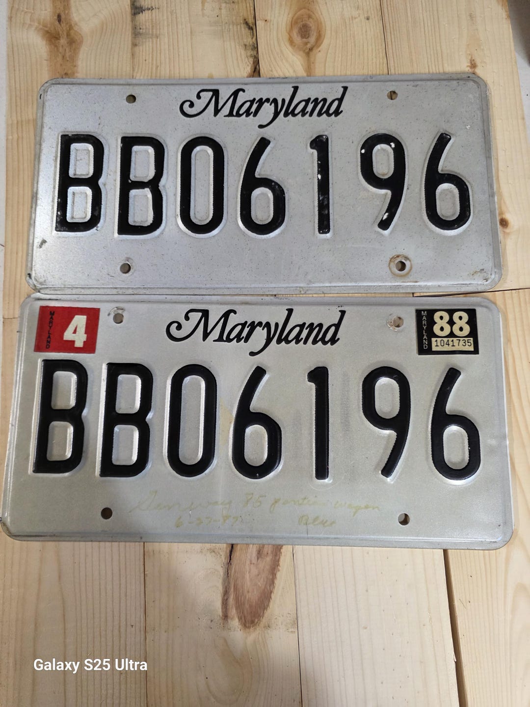 1988 Maryland License Plate Pair - Etsy