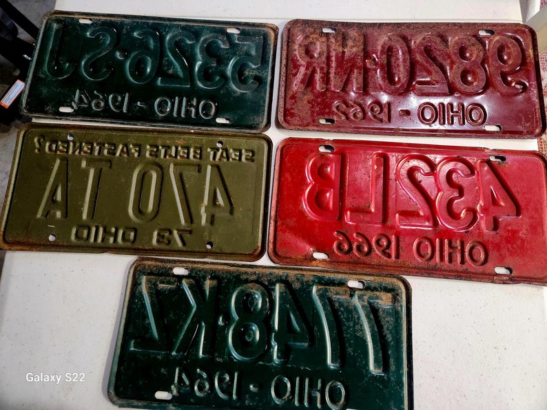Vintage Ohio License Plates Choose Between 1962-1964-1966-1973 - Etsy
