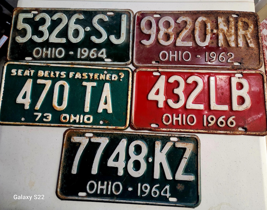 Vintage Ohio License Plates Choose Between 1962-1964-1966-1973 - Etsy