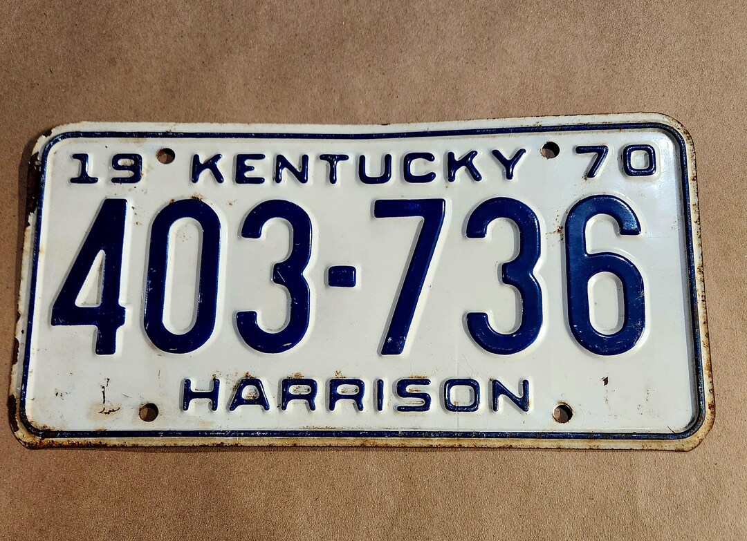 1970 Kentucky License Plate - Etsy