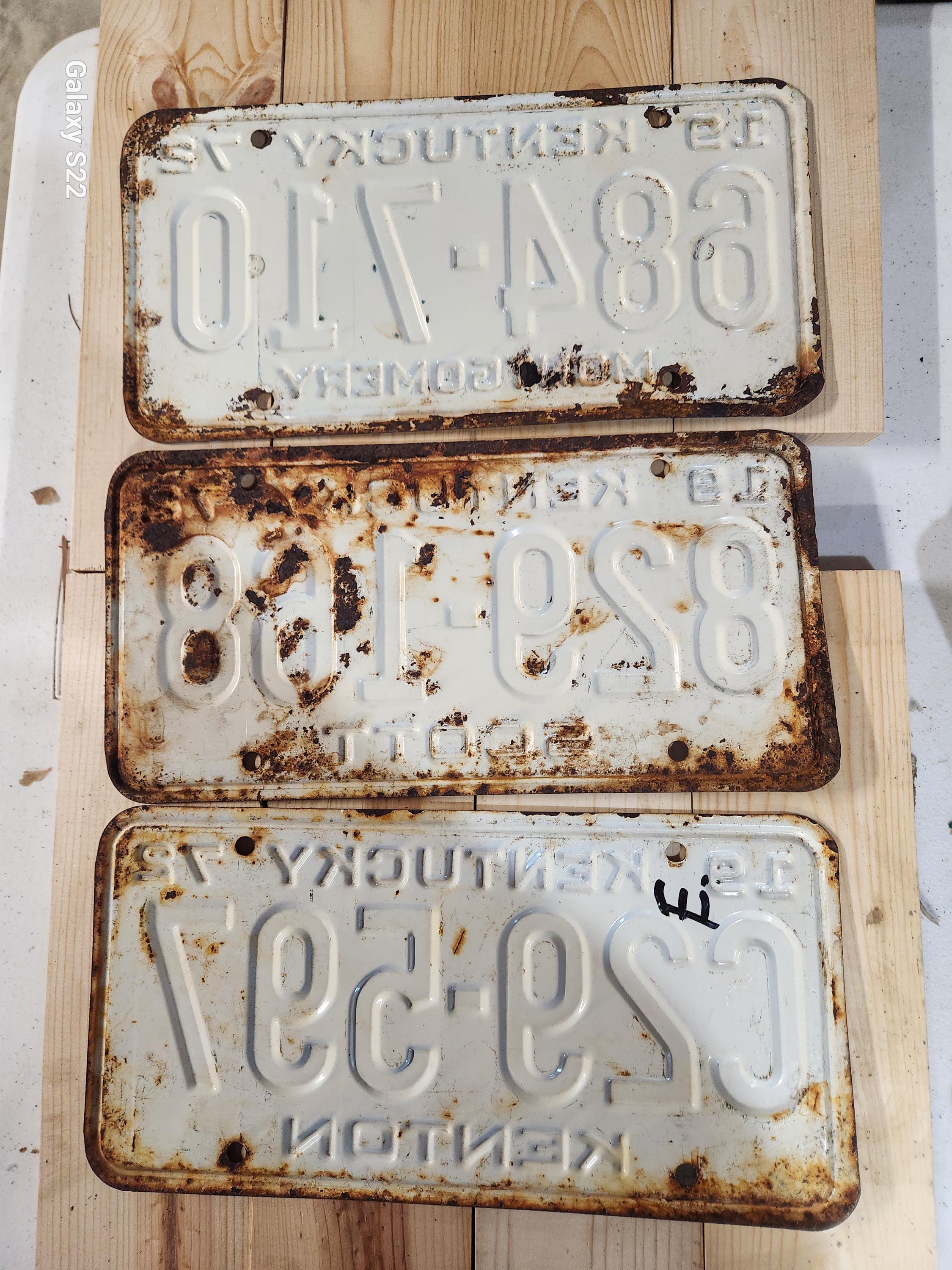 1972 Vintage Kentucky License Plates Your Choice - Etsy