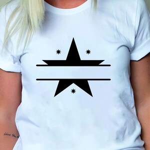 Split Star Svg, Star Monogran Svg, Star Monogram Vector Files, Star ...