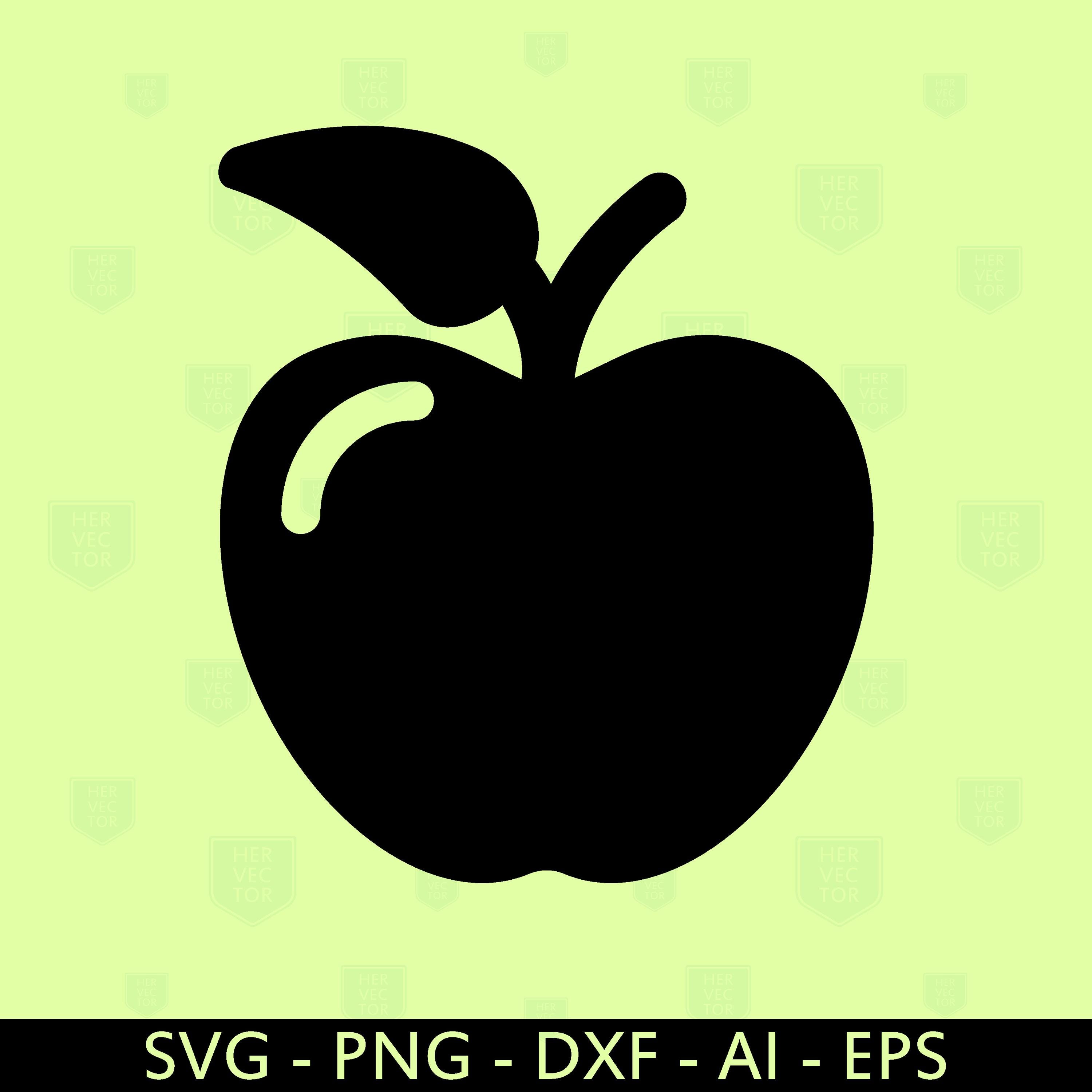 Apple SVG, Apple Laser Cut, Apple Silhouette Cut Files, Back to School ...