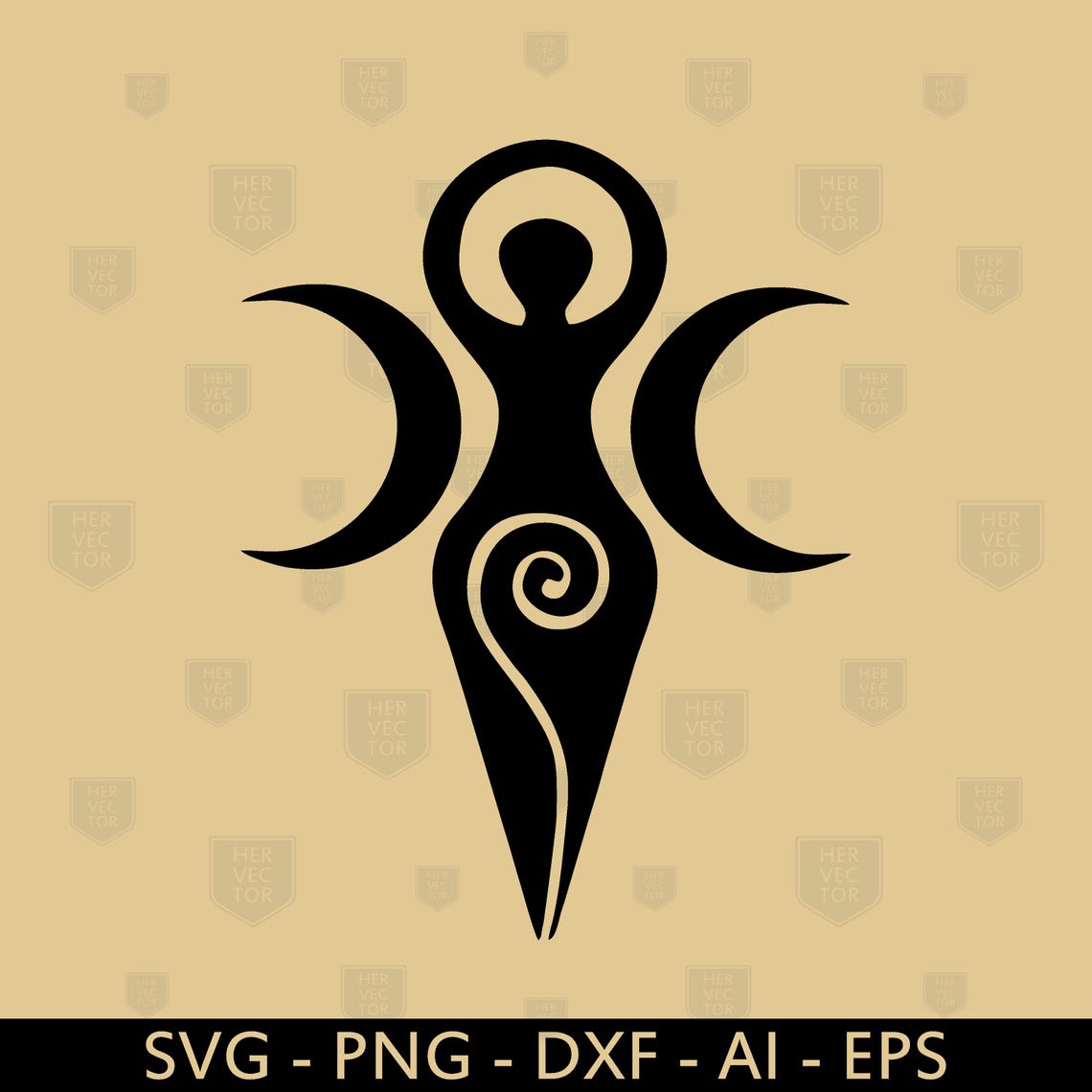 Spiral Goddess Svg Png Eps Dxf Ai Cricut Silhouette Celtic SVG ...