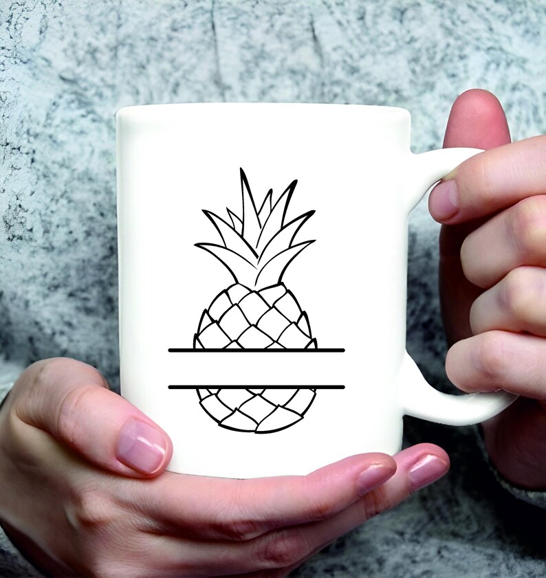 Pineapple SVG, Pineapple Split Monogram Svg, Pineapple PNG, Pineapple ...