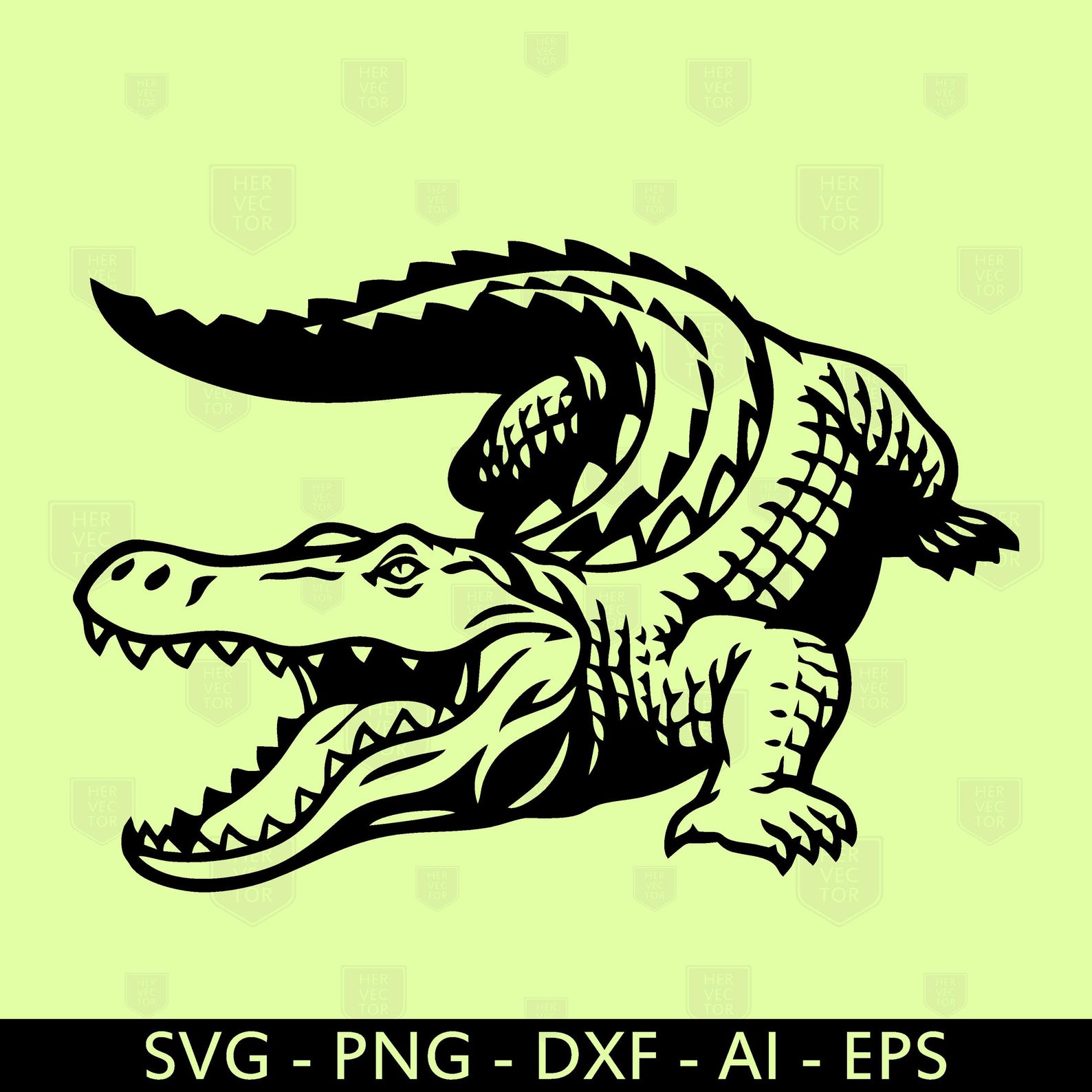 Alligator Svg, Crocodile SVG, Crocodile Clipart, Crocodile Slhouette ...
