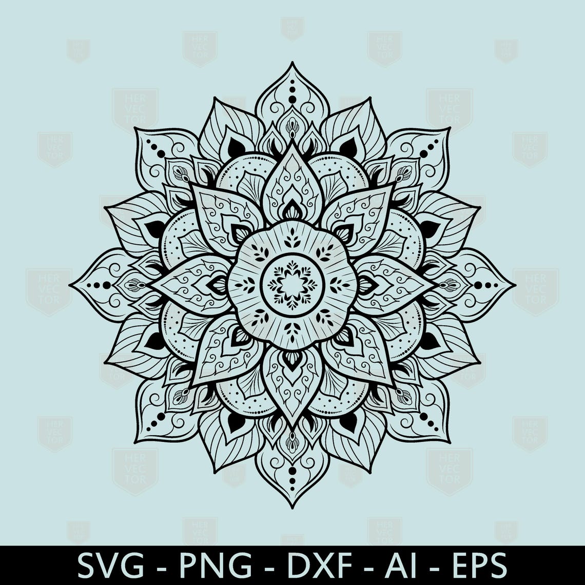 Mandala Svg, Mandala Png, Mandala Flower Svg, Mandala Dxf, Mandala ...