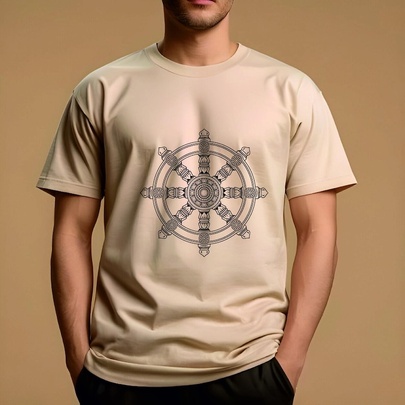 Dharma Wheel Svg Png Eps Dxf Ai Cricut Silhouette Buddhist Symbol Yoga SVG, Dharma Chakra Svg ...