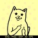 Middle Finger Svg, Star Cat Svg, Middle Finger Cat, Star Eyes Svg, Cat ...