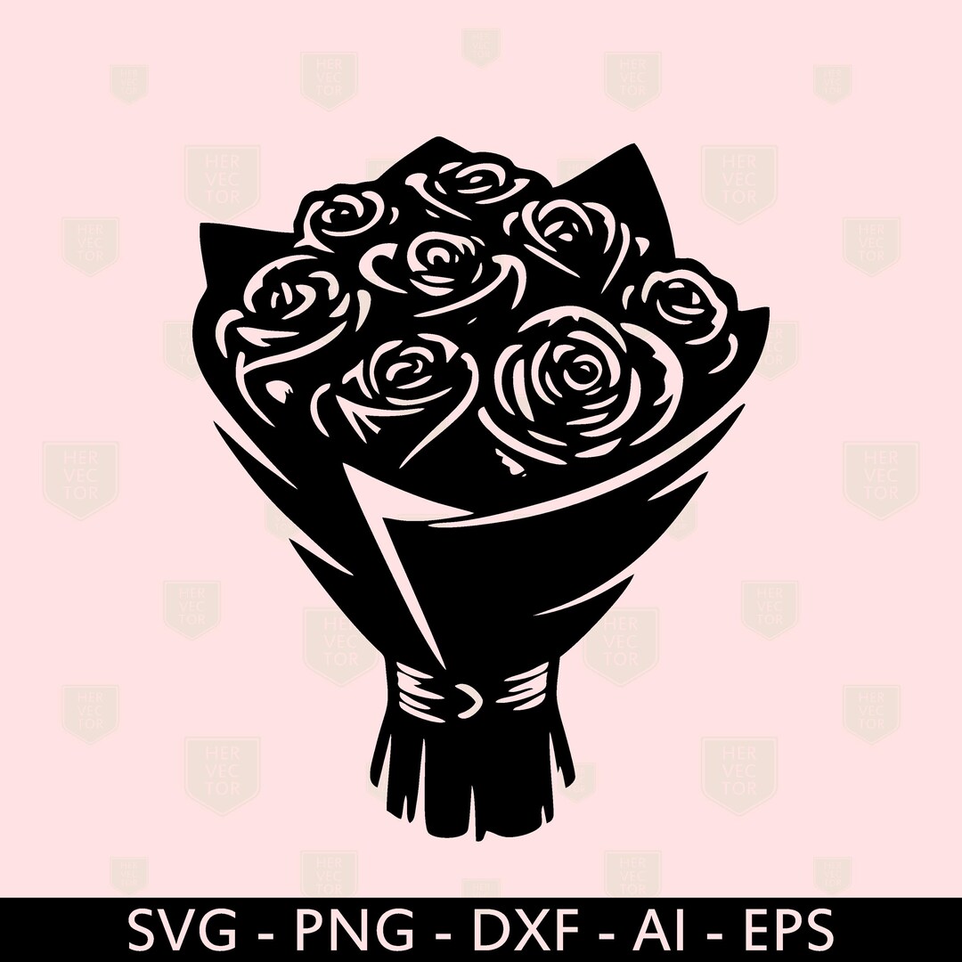 Rose Svg, Flower Svg, Floral Svg, Bouquet Svg, Botanical Svg, Files ...