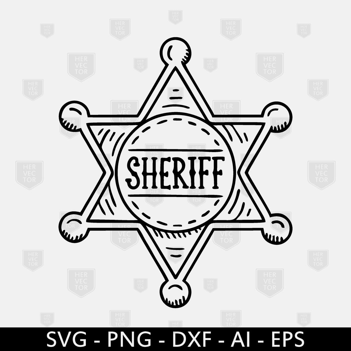 Sheriff Star Svg , Sheriff Badge Svg, Police Badge Vector, Western Svg ...