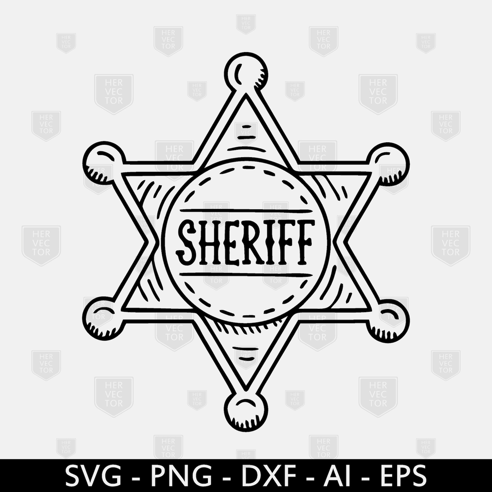 Sheriff Star Svg , Sheriff Badge Svg, Police Badge Vector, Western Svg ...