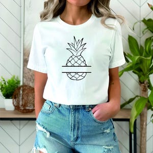 Pineapple SVG, Pineapple Split Monogram Svg, Pineapple PNG, Pineapple ...