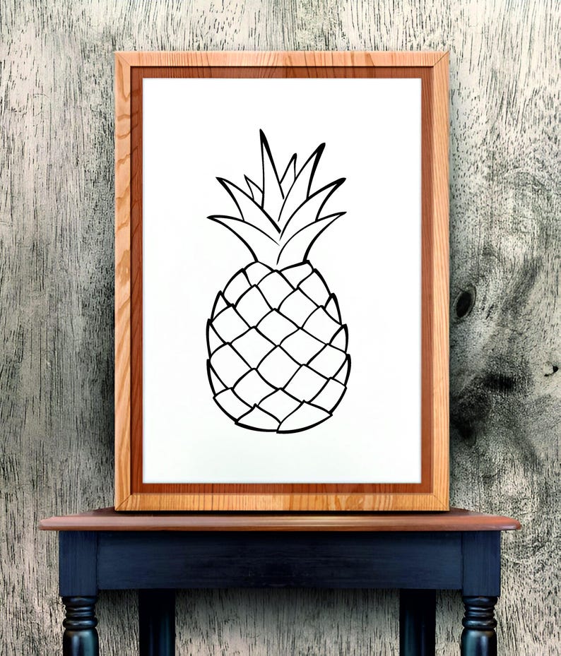Pineapple SVG, Pineapple Split Monogram Svg, Pineapple PNG, Pineapple ...