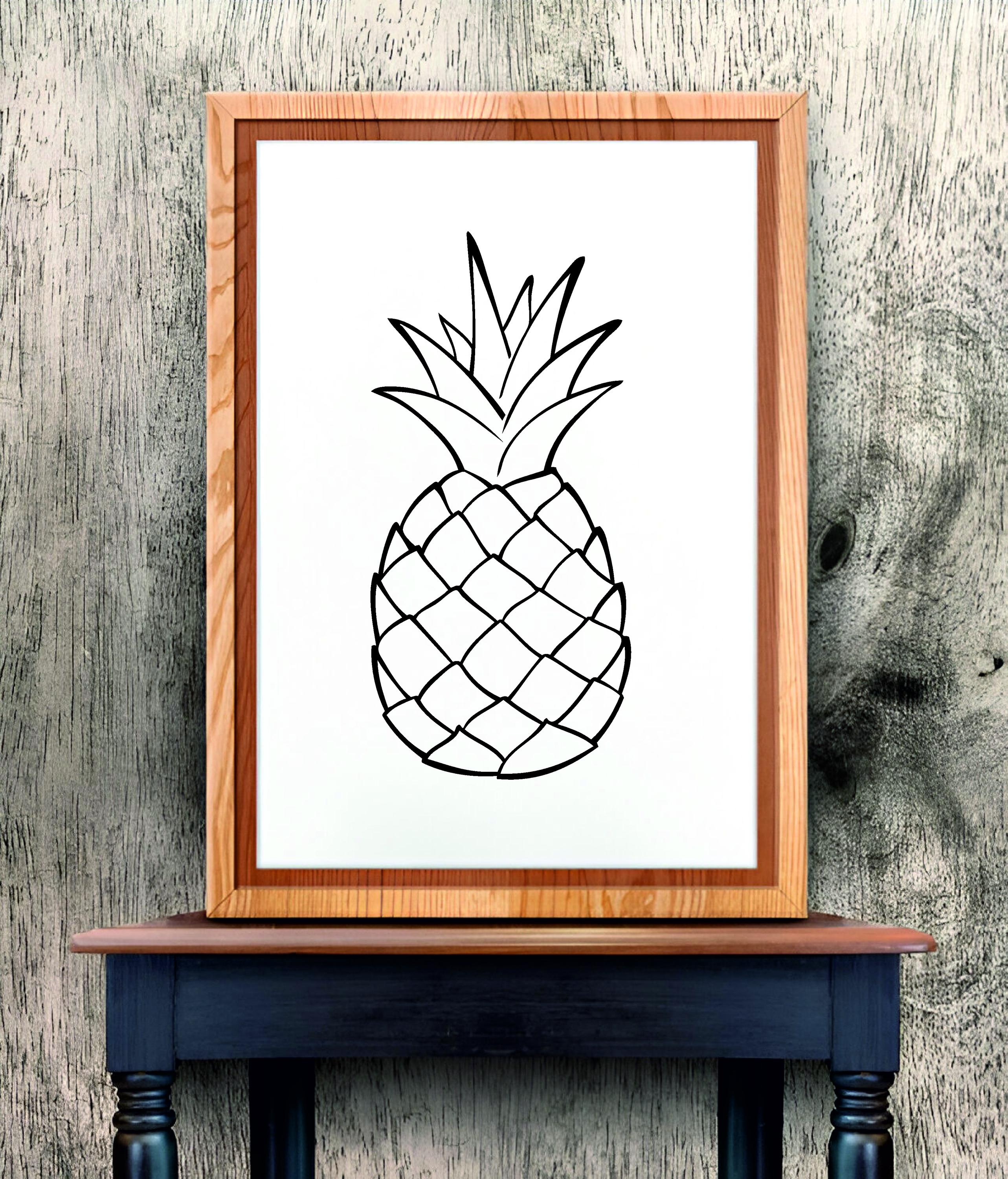 Pineapple SVG, Pineapple Split Monogram Svg, Pineapple PNG, Pineapple ...