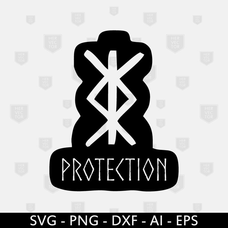 Protection Runic Amulet Svg, Protection Amulet, Amulet Rune Svg, Runes ...