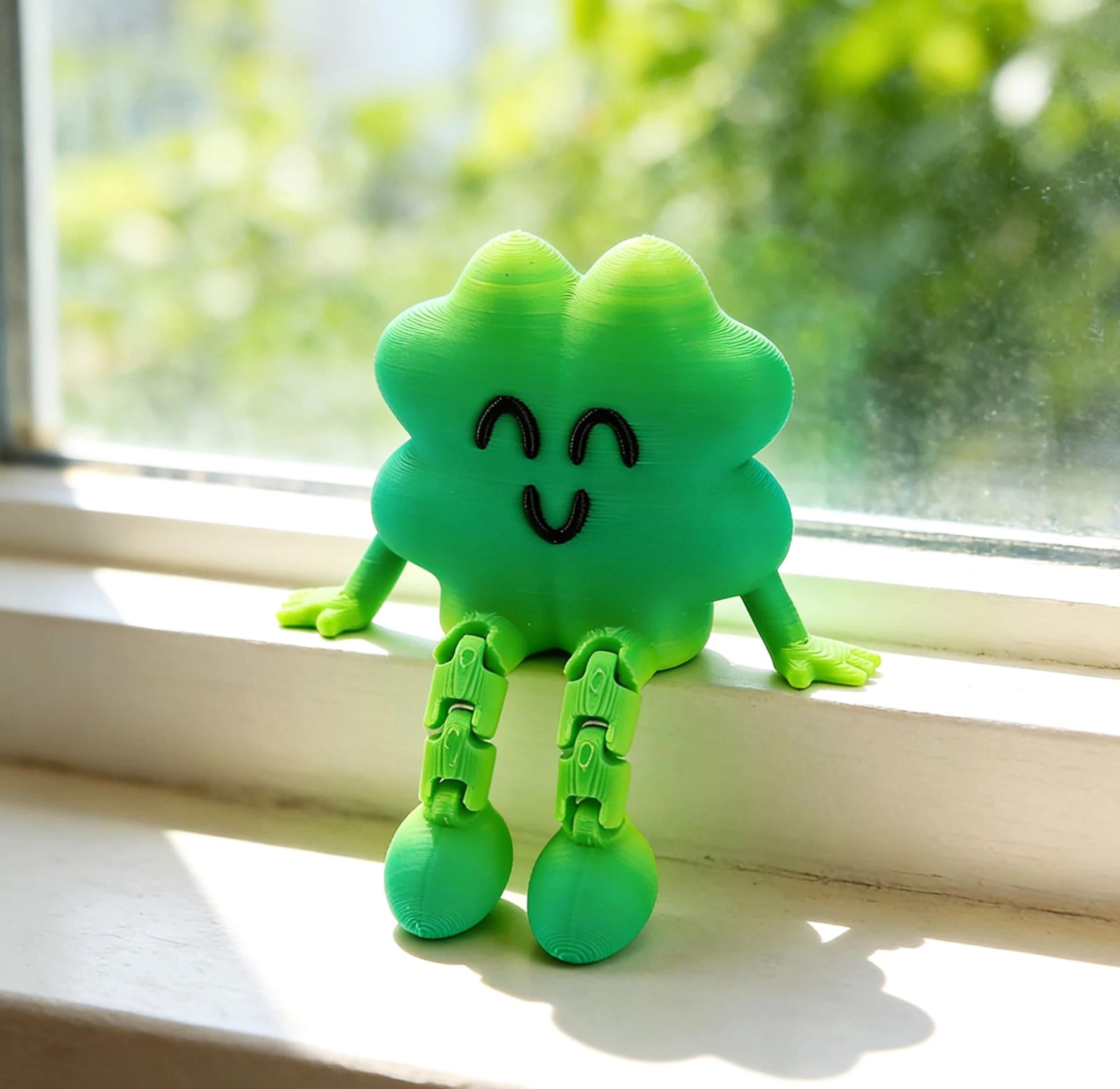 3D Printed Heart Buddy Figurine – Articulated Desk Decor, Valentine ...
