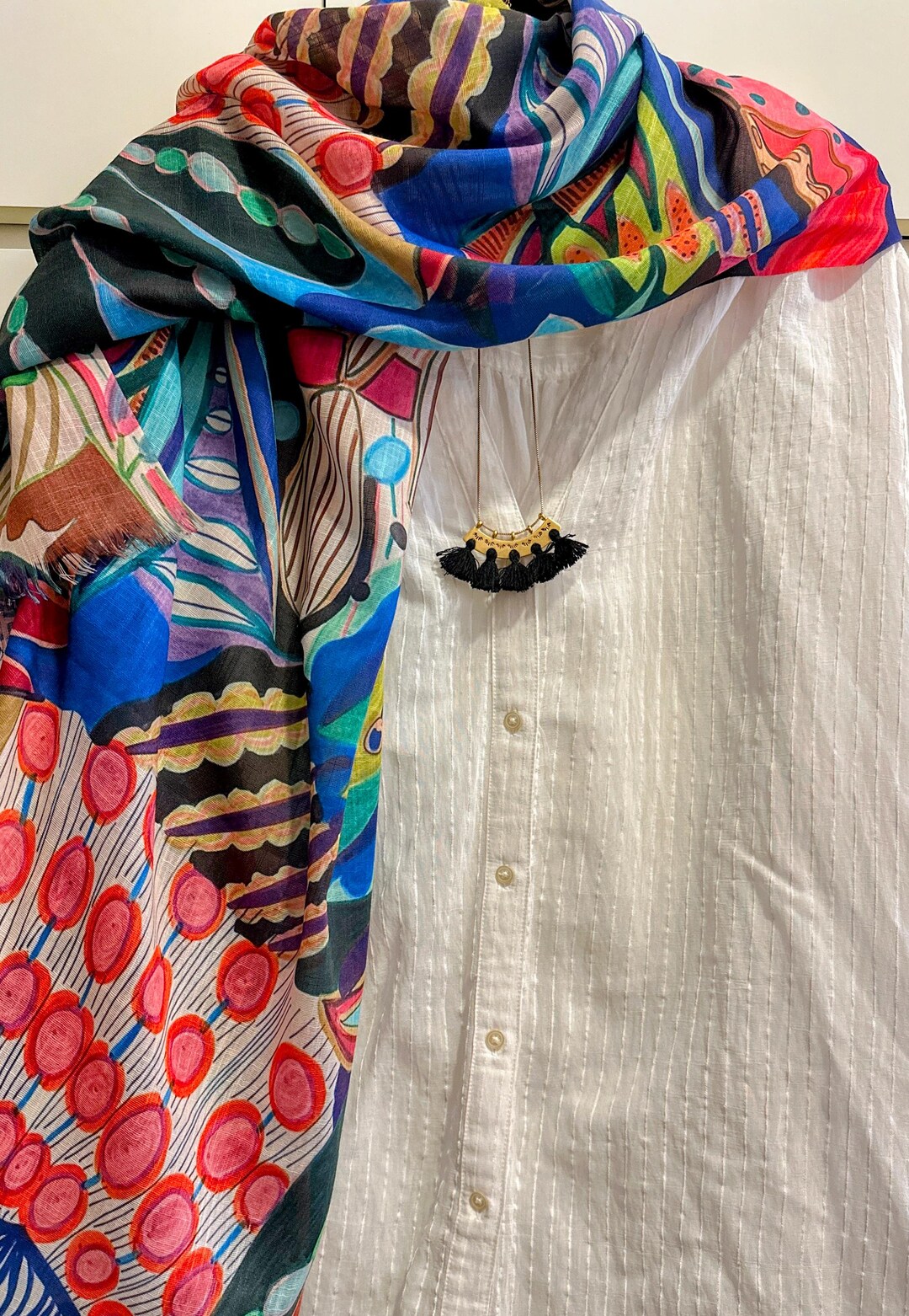 Luxurious Floral Scarf for Spring & Summer Outdoor Events | Elegant ...
